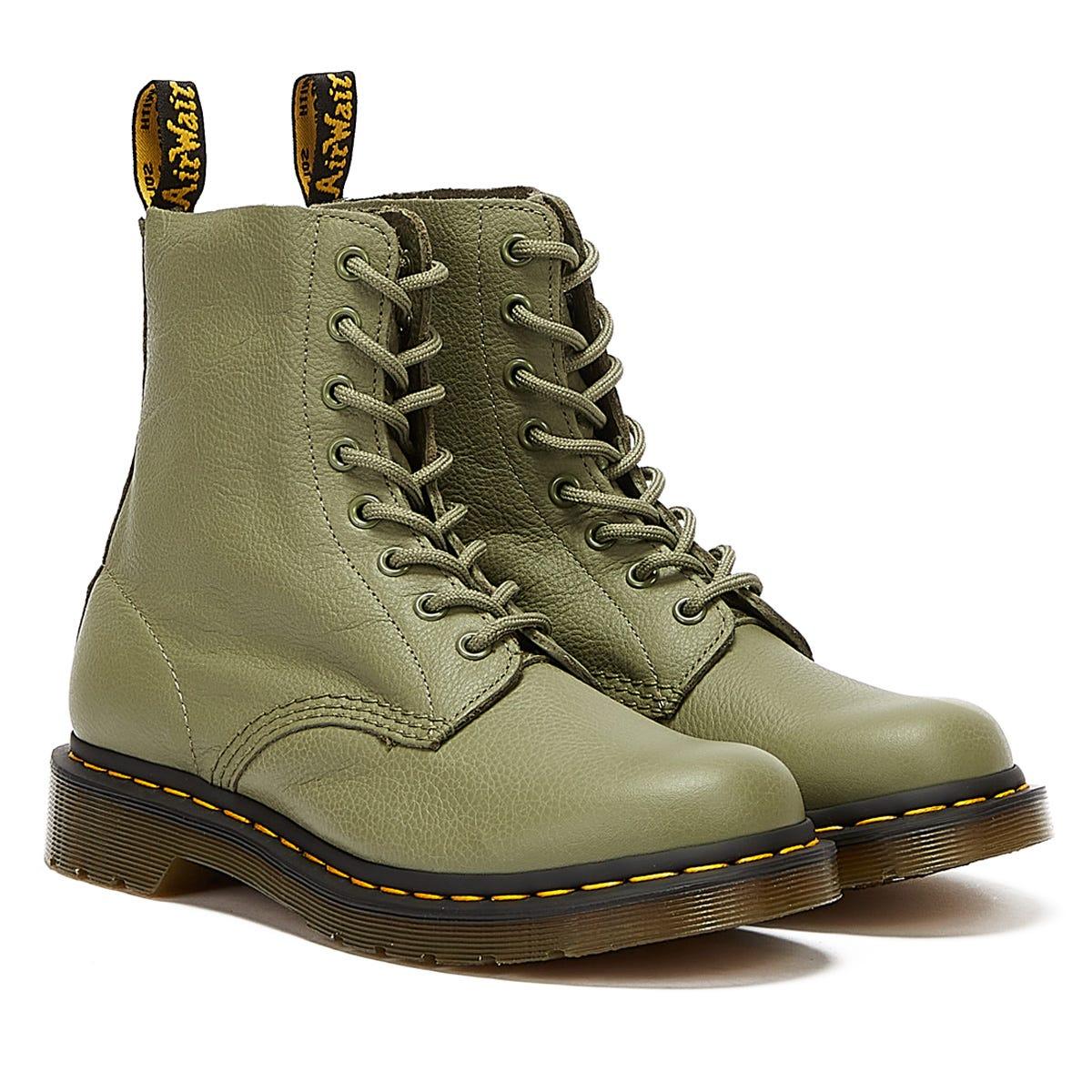 Dr. Martens Dr. Martens 1460 Pascal Virginia Khaki Green Boots | Lyst UK