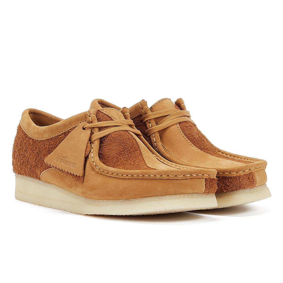 Clarks Wallabee Men's Tan Leather Shoes in Brown for Men | Lyst UK