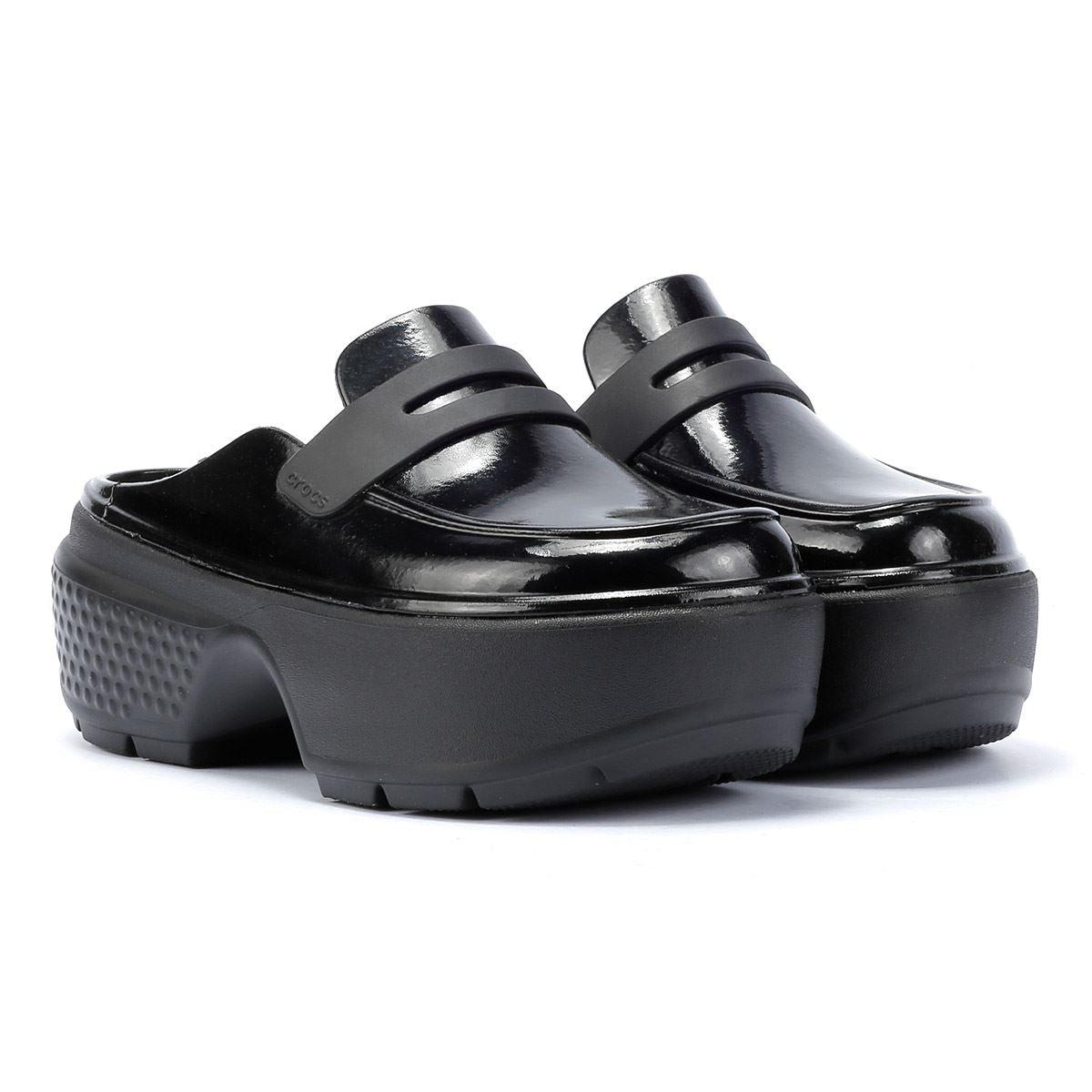 Crocs™ Stomp High Shine Loafers Material_Synthetic in Black | Lyst