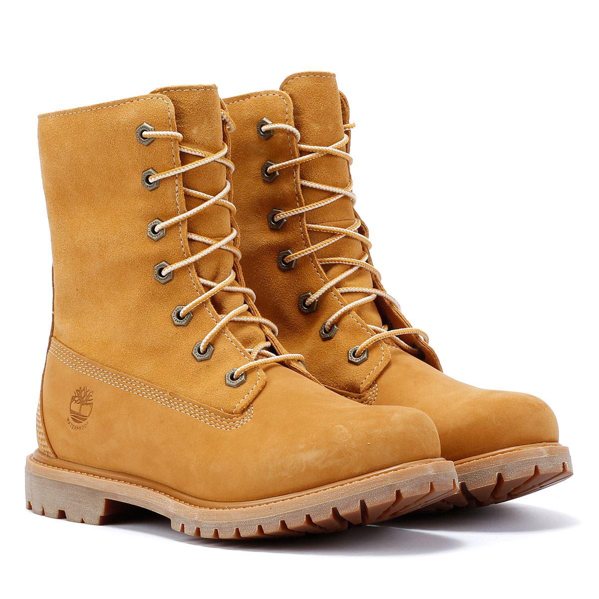 Timberland Warm Lined Waterproof Leather Wheat Boots in Brown | Lyst