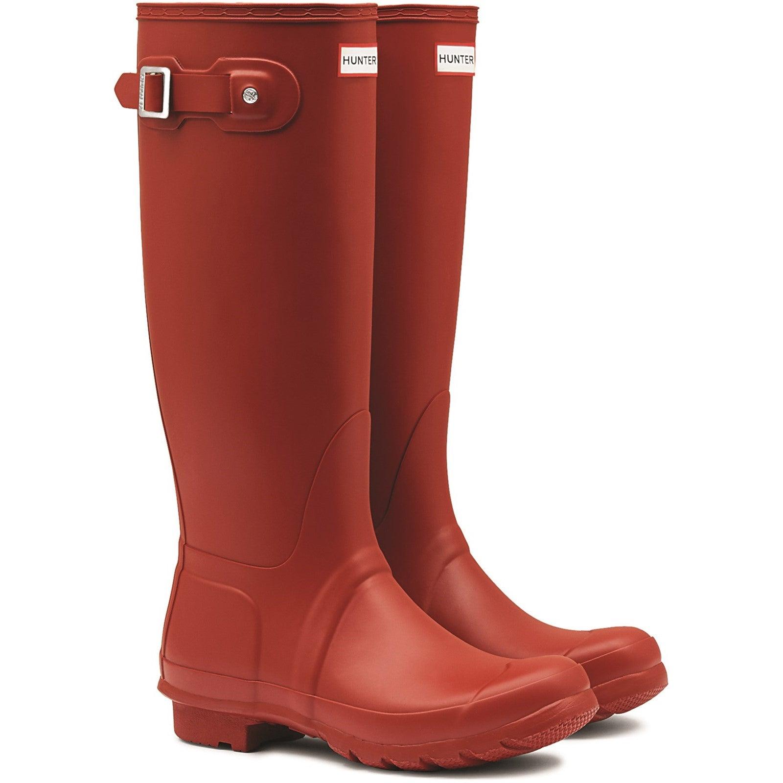 HUNTER Matt Wft1000rma-mlr Original Tall Wellington Boots in Red | Lyst