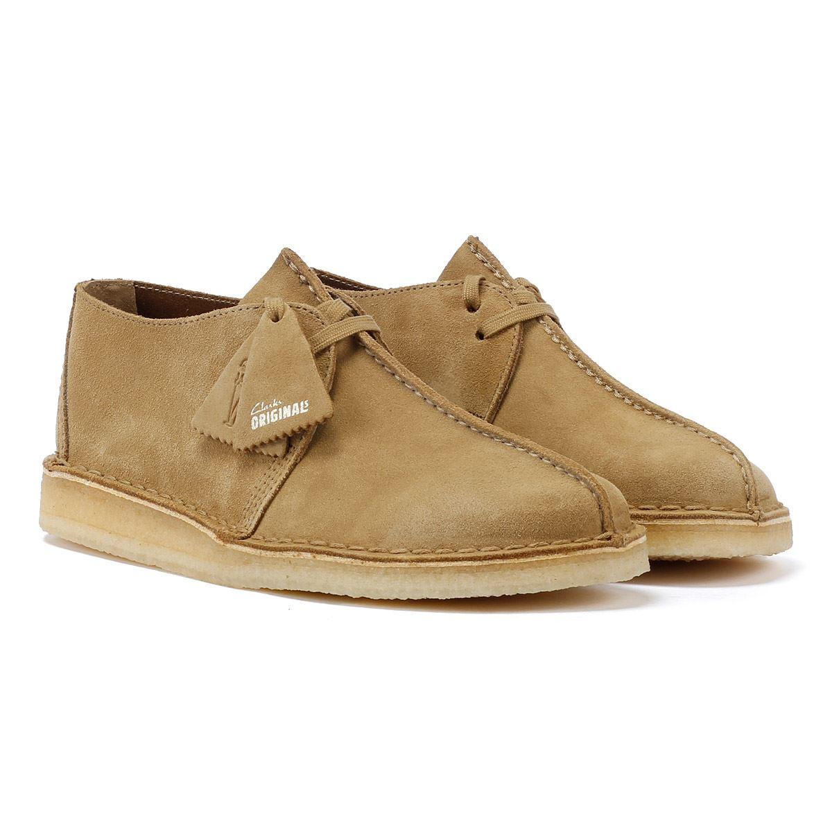 Clarks Desert Trek Suede Oakwood Shoes in Natural for Men | Lyst