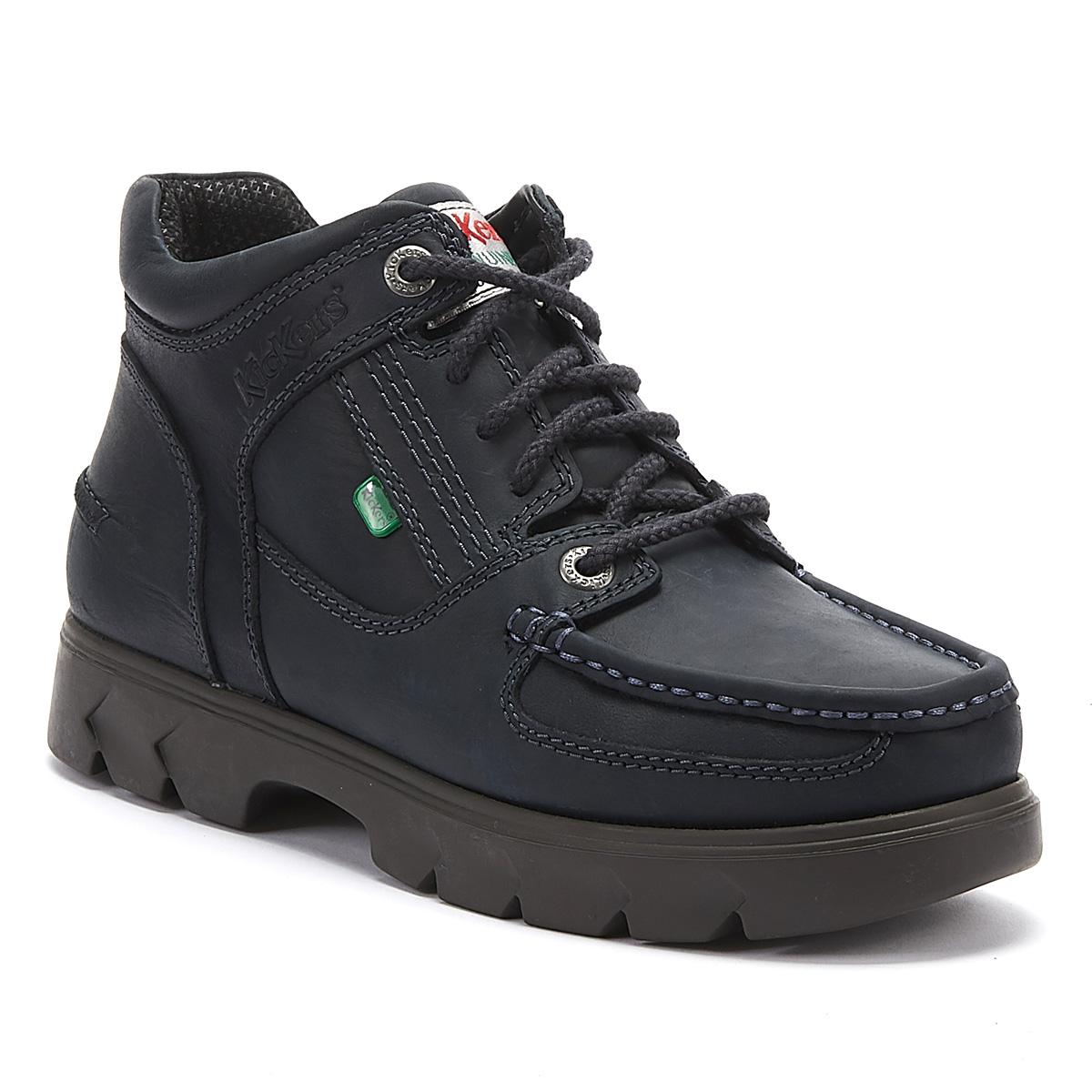 Kickers Lennon Mid Mens Navy Leather Boots in Blue for Men | Lyst UK