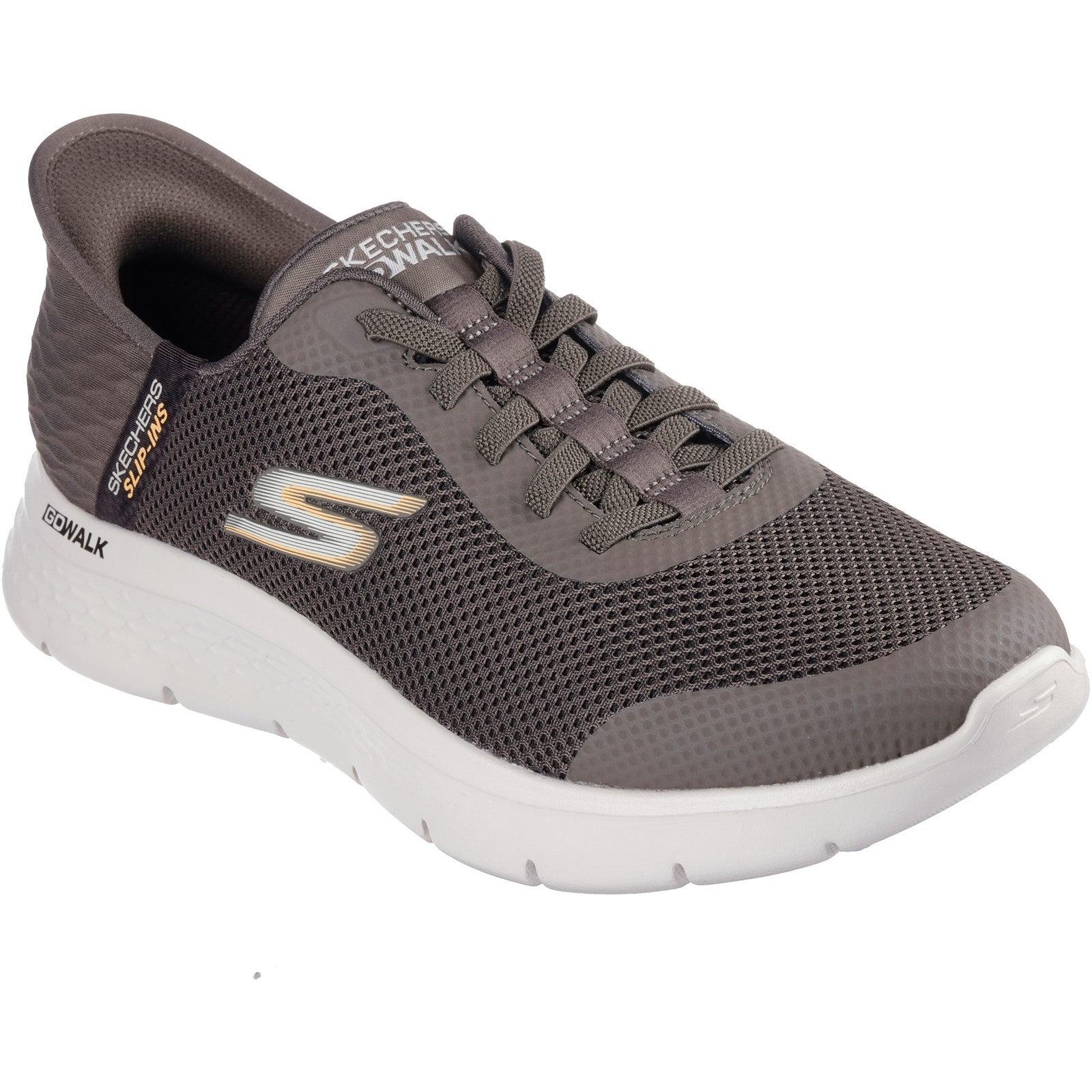 Skechers Go Walk Flex Hands Up 216324-brn Lace Up Shoe in Gray for Men ...