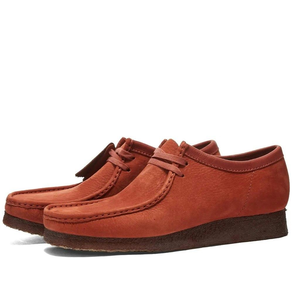 Clarks Wallabee Suede in Red for Men | Lyst