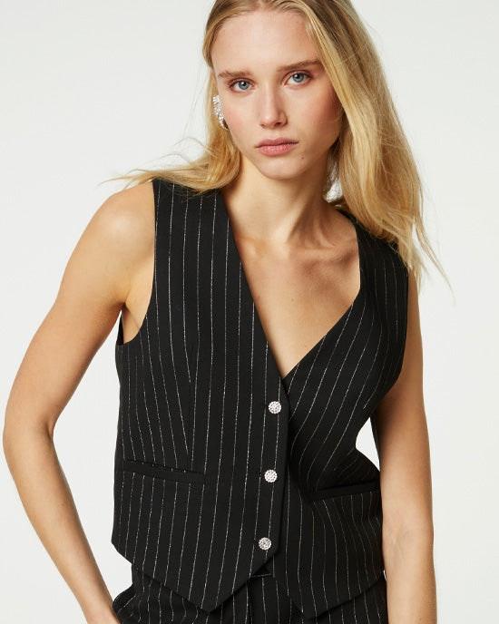 FABIENNE CHAPOT Gigi Gilet Dark Antracite in Black | Lyst