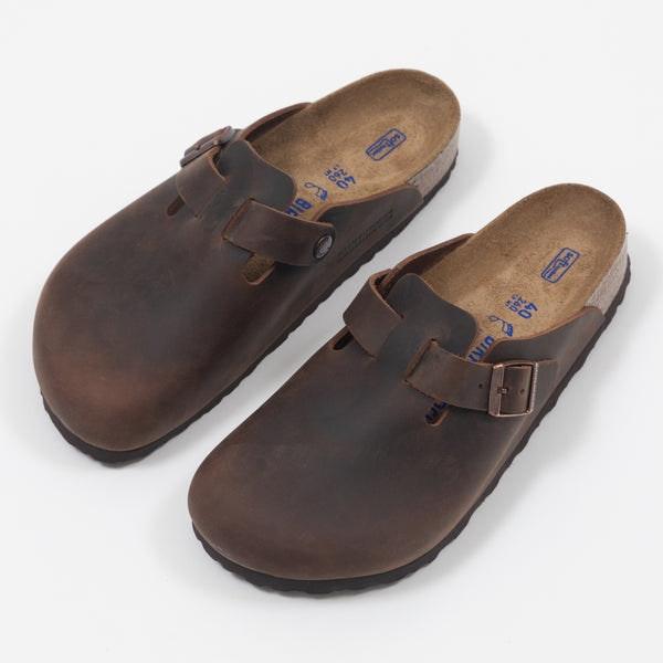 Birkenstock Boston Soft Footbed Oiled Leather Clogs in Brown | Lyst
