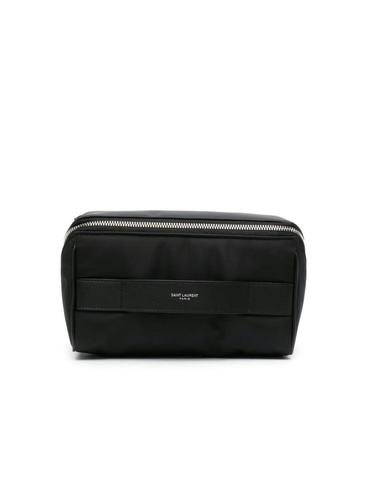 Saint Laurent Ysl Cube Trousse Clutch Bag in Black | Lyst