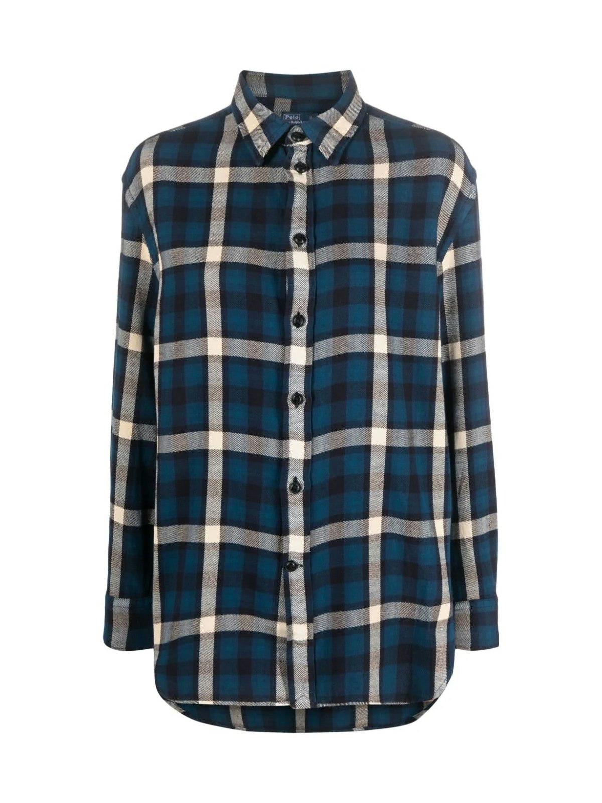 Polo Ralph Lauren Oversized Fit Plaid Check Shirt in Blue | Lyst