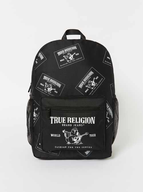 True Religion Logo Print Backpack in Black | Lyst