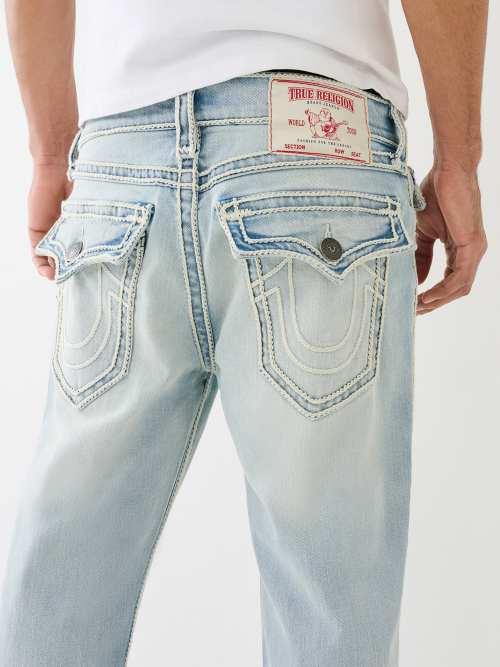 True Religion Ricky Rope Stitch Flap Jean Straight Jean in Blue for Men ...