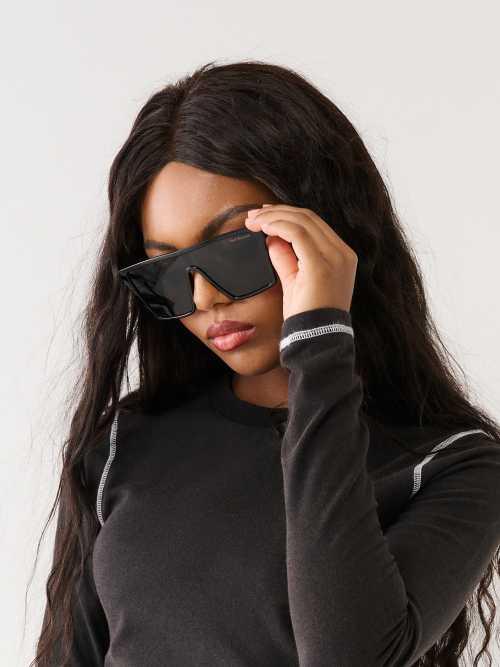 True Religion Oversized Shield Sunglasses In Blue Lyst