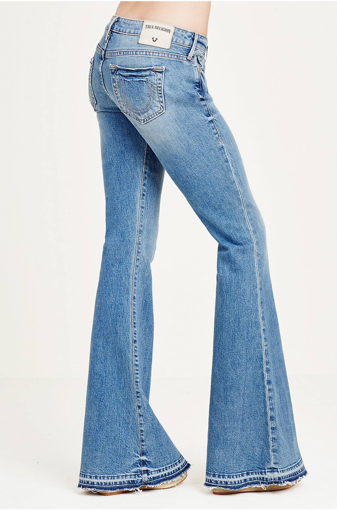 True Religion Denim Karlie Low Rise Bell Bottom Womens Jean in Blue - Lyst