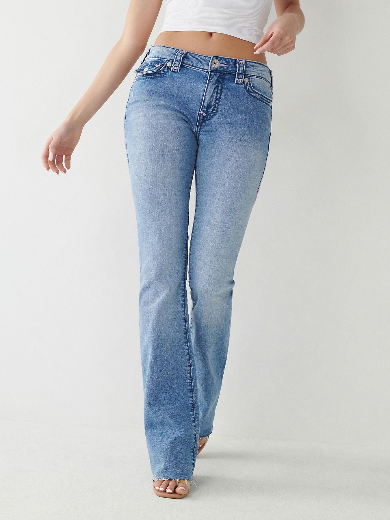 True Religion Becca Super T Stitch Bootcut Jean in Blue | Lyst