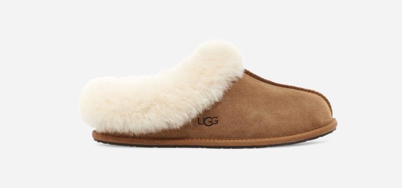 UGG Moraene Suede And Sheepskin Slipper in Black | Lyst