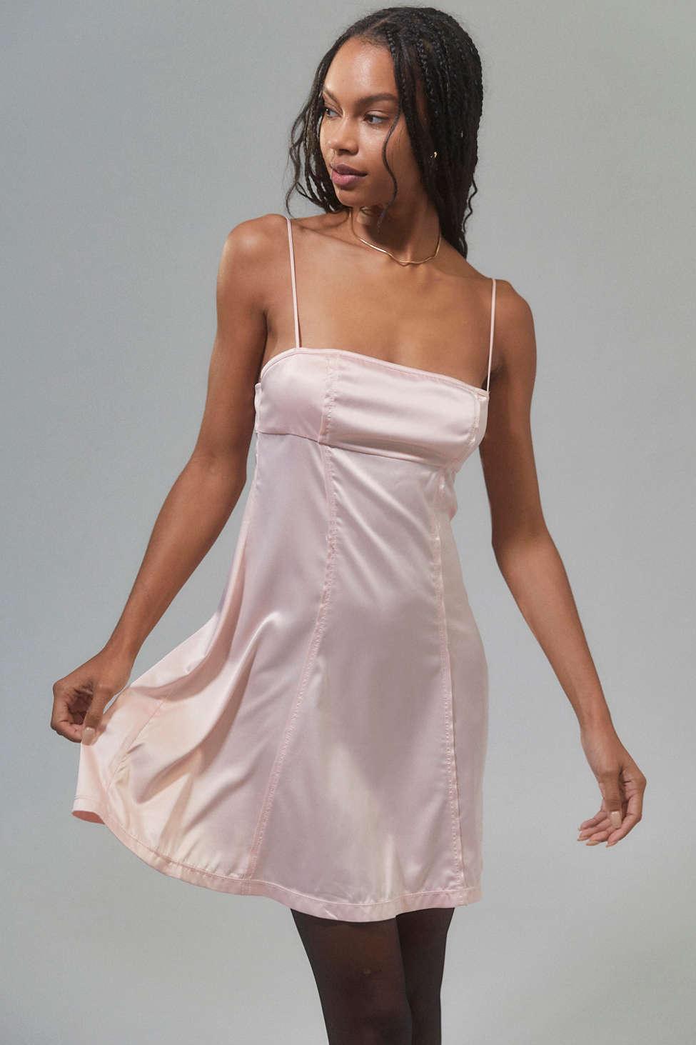 Urban Outfitters Uo Anabella Satin Mini Dress in Pink | Lyst Urban Outfitters Uo Anabella Satin Mini Dress in Pink | Lyst
