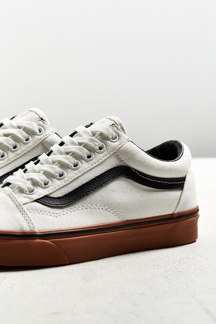 Vans Canvas Old Skool Gum Sole Sneaker in White for Men - Lyst