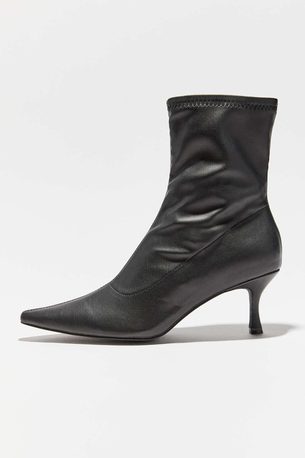 Urban Outfitters Uo Kamila Kitten Heel Ankle Boot In Black Lyst