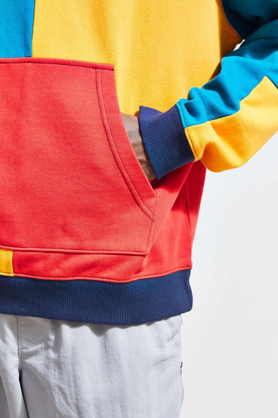 Urban Outfitters Cotton Uo Colorblocked Hoodie Sweatshirt for Men - Lyst