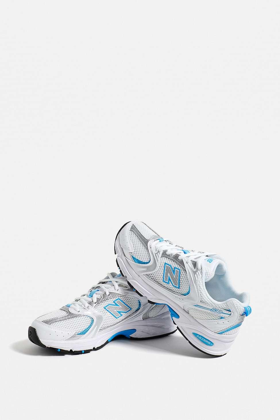 New Balance 530 White & Light Blue Trainers | Lyst UK