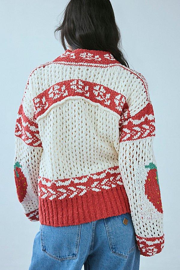Kimchi Blue Libby Oversized Fairisle Knit Cardigan in Red | Lyst Kimchi Blue Libby Oversized Fairisle Knit Cardigan in Red | Lyst