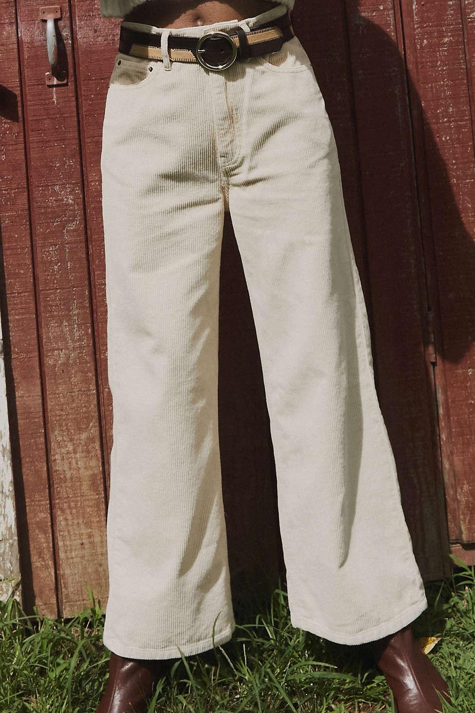 BDG Corduroy High-waisted Wide Leg Pant in Beige (Natural) - Lyst