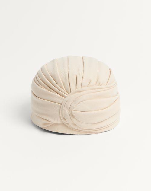 Valentino Garavani Rigid Wool Turban in Natural | Lyst UK