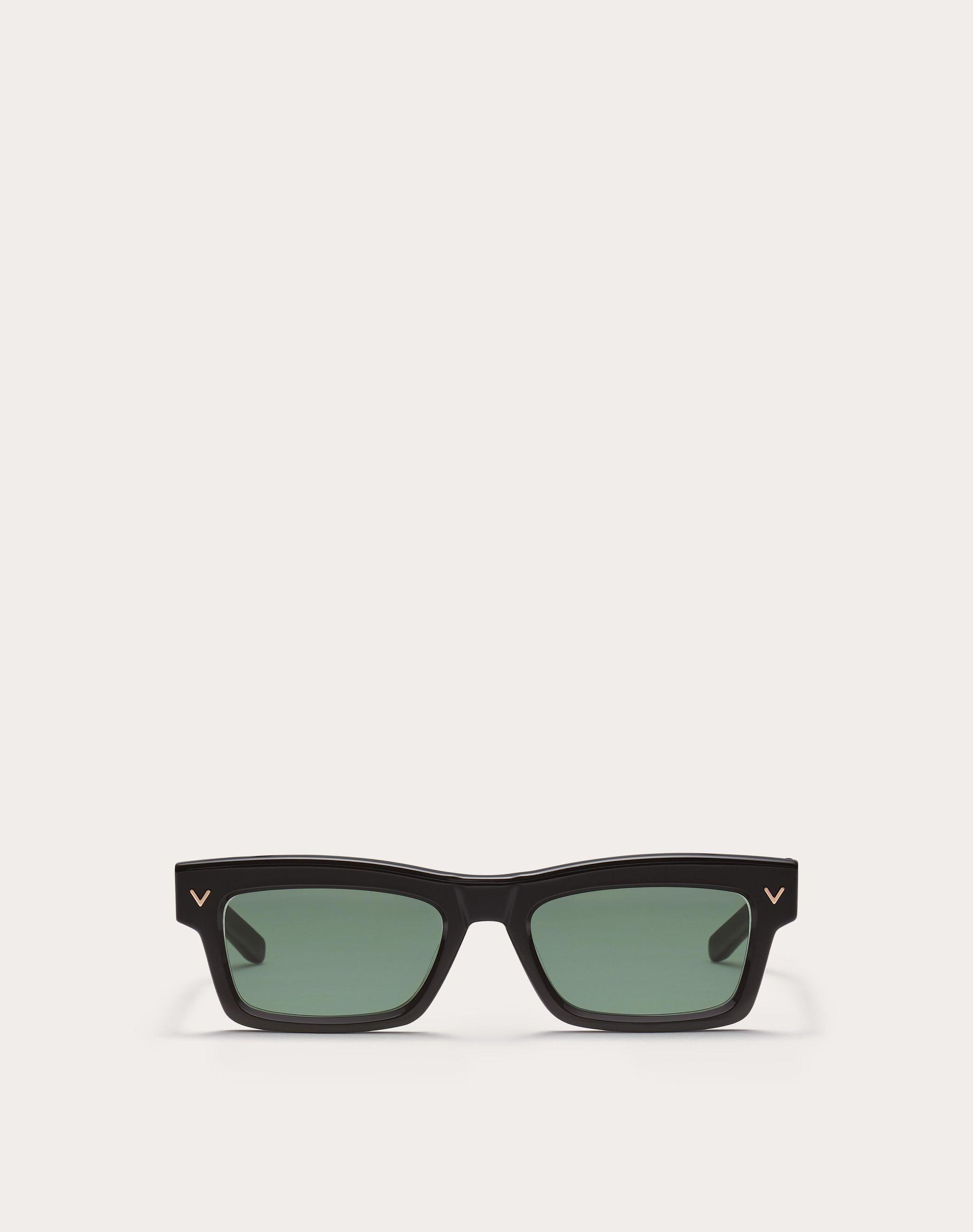 Valentino V-shape Rectangular Acetate Frame in Green | Lyst