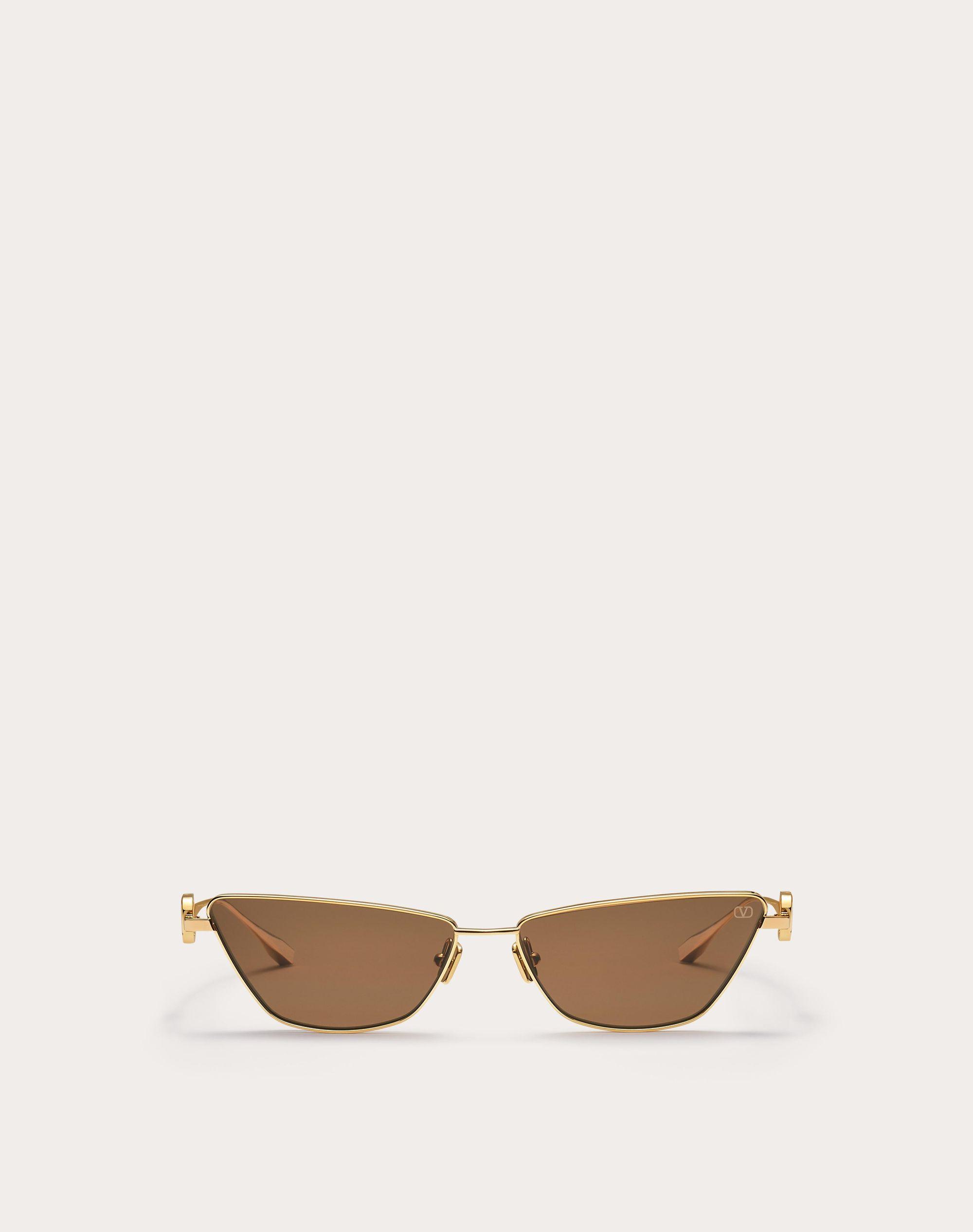 Valentino Vlogo Sign Cat-Eye Titanium Frame in Natural | Lyst
