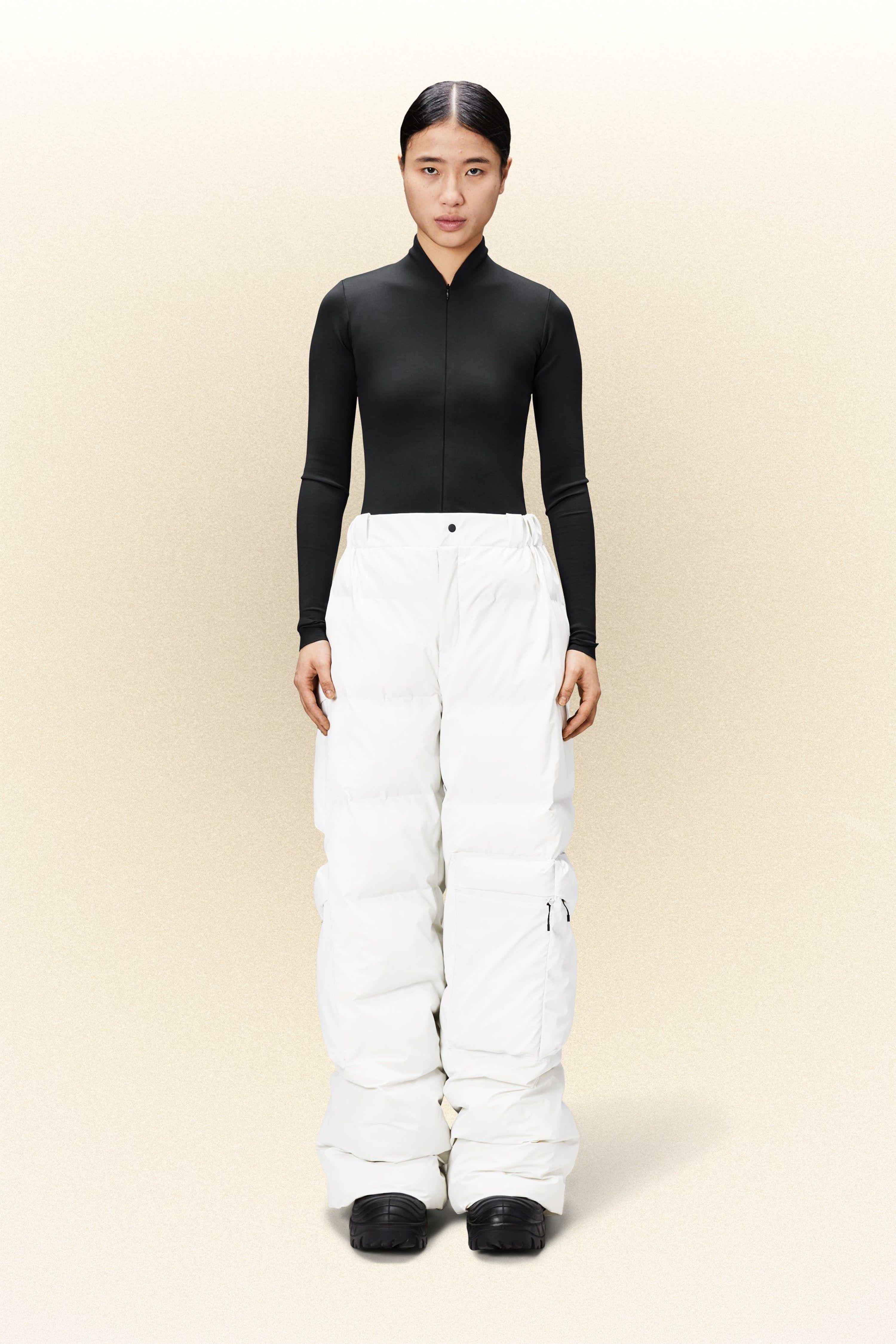 Rains Harbin Puffer Pants Wide in Natural | Lyst