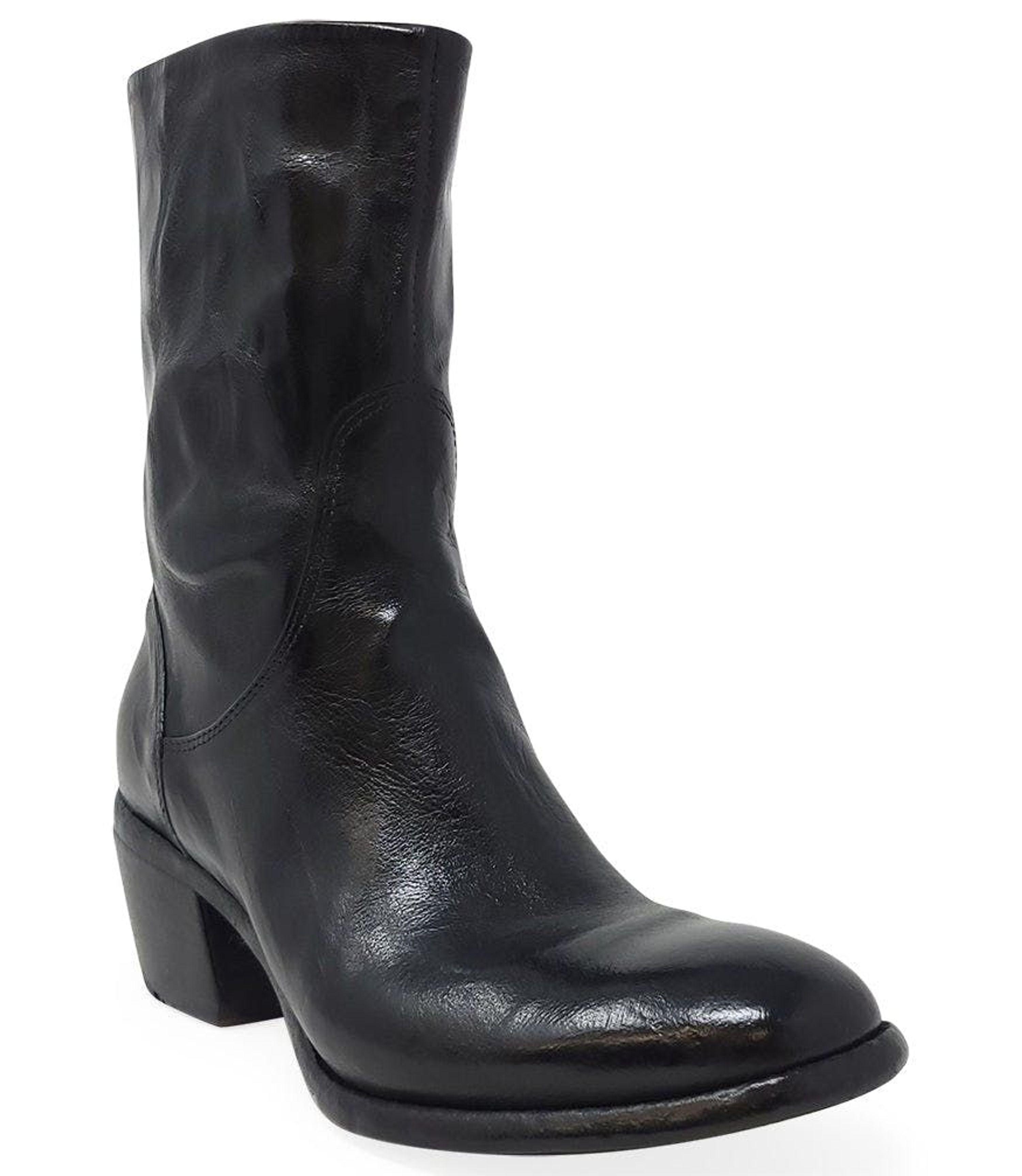 Madison Maison Black Leather Mid Calf Boot | Lyst