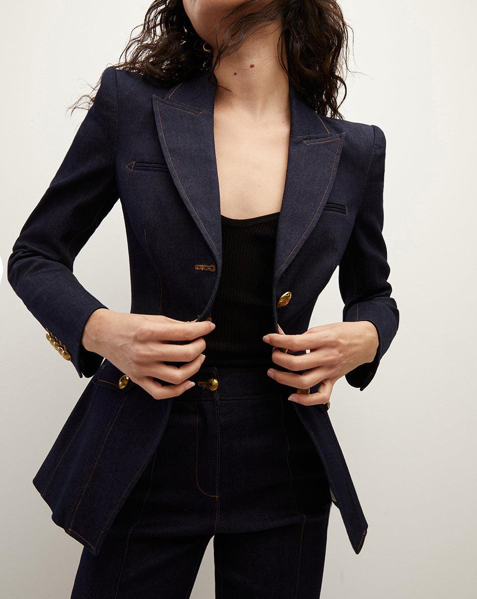 Veronica Beard Anoki Denim Dickey Jacket in Black | Lyst