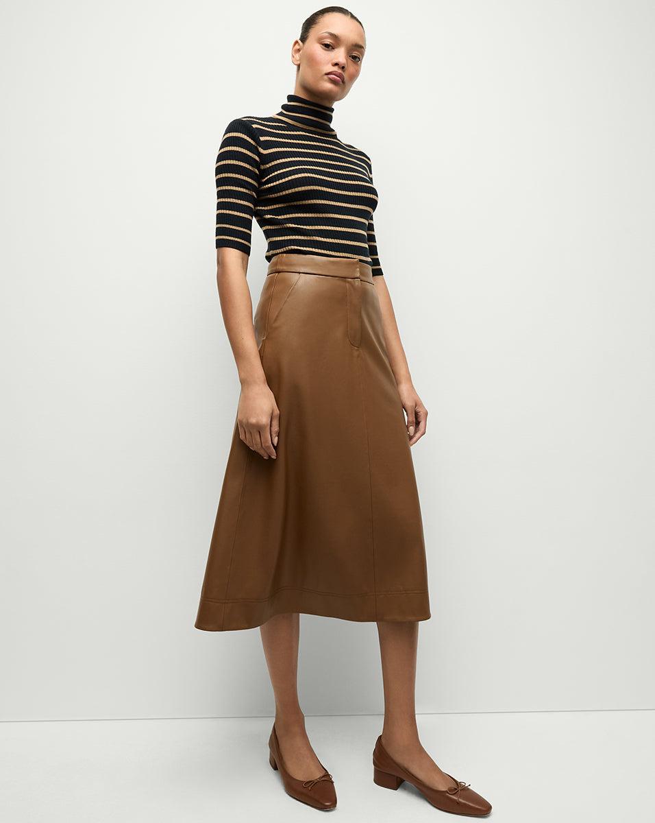 Veronica Beard Louise A-line Skirt in Natural | Lyst