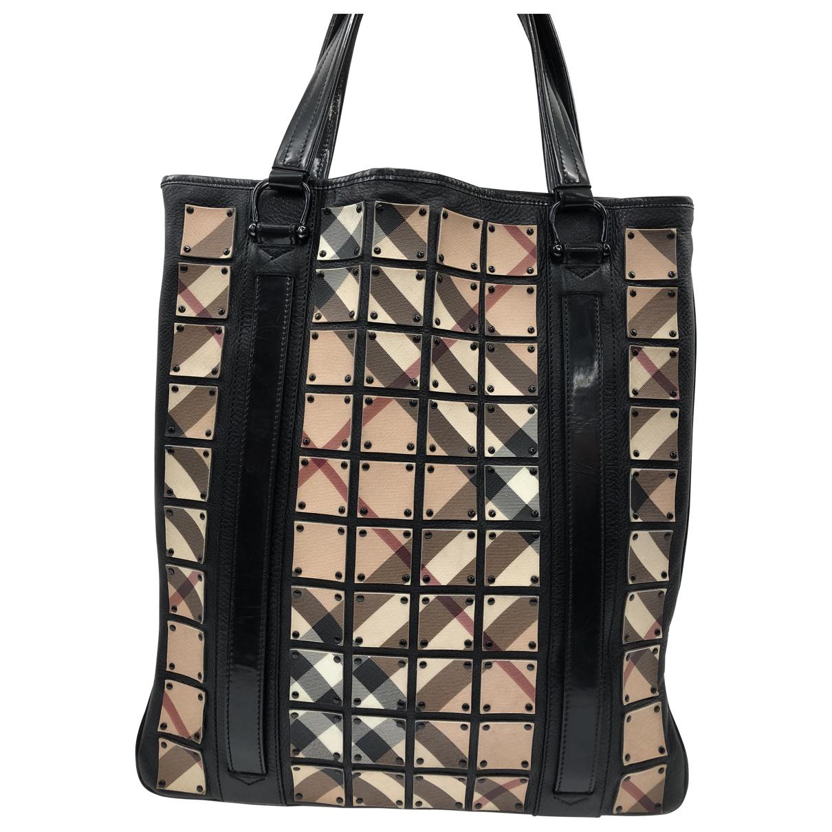 Black Leather Burberry Handbag | Paul Smith