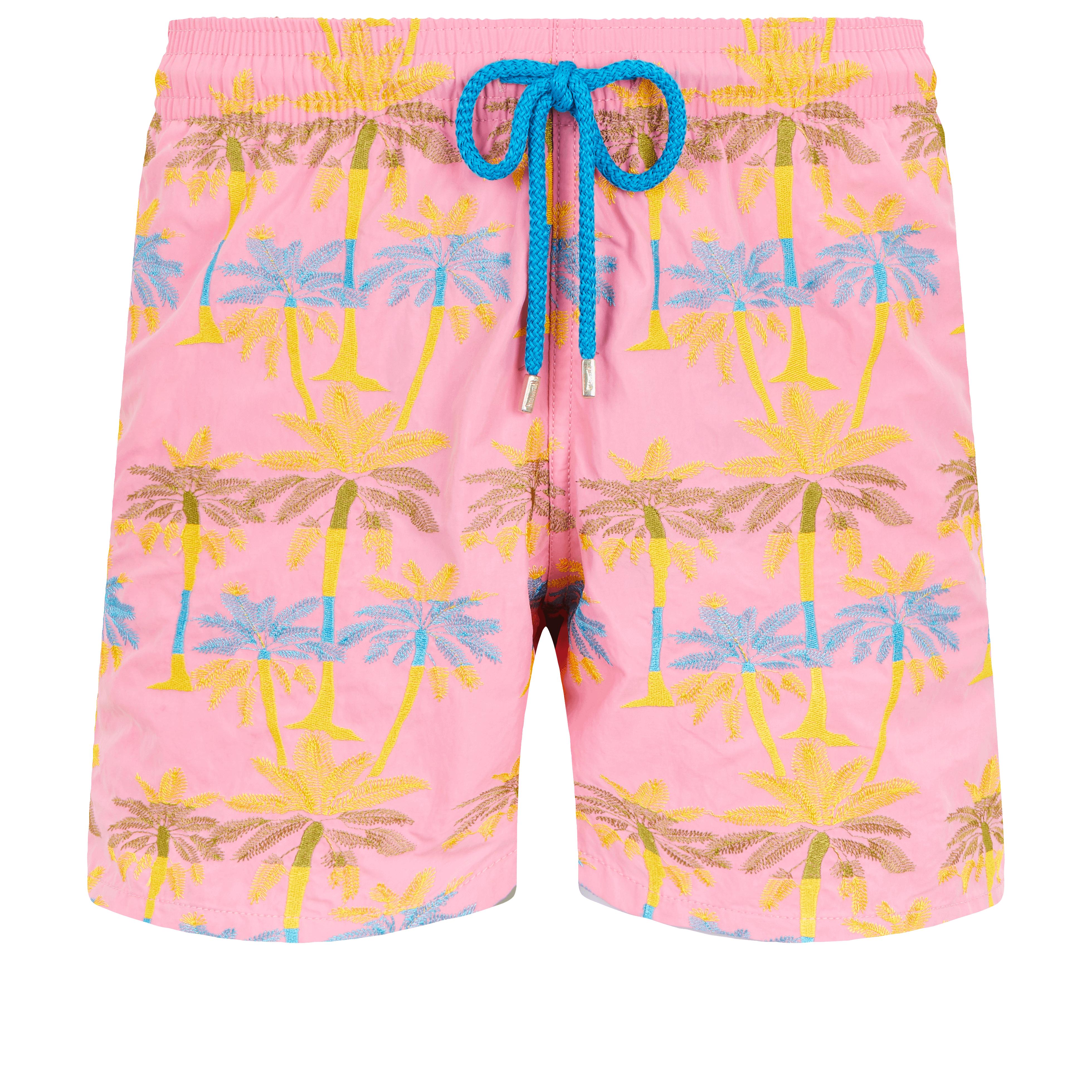Vilebrequin Swim Trunks Embroidered 1990 Striped Palms in Pink for Men ...