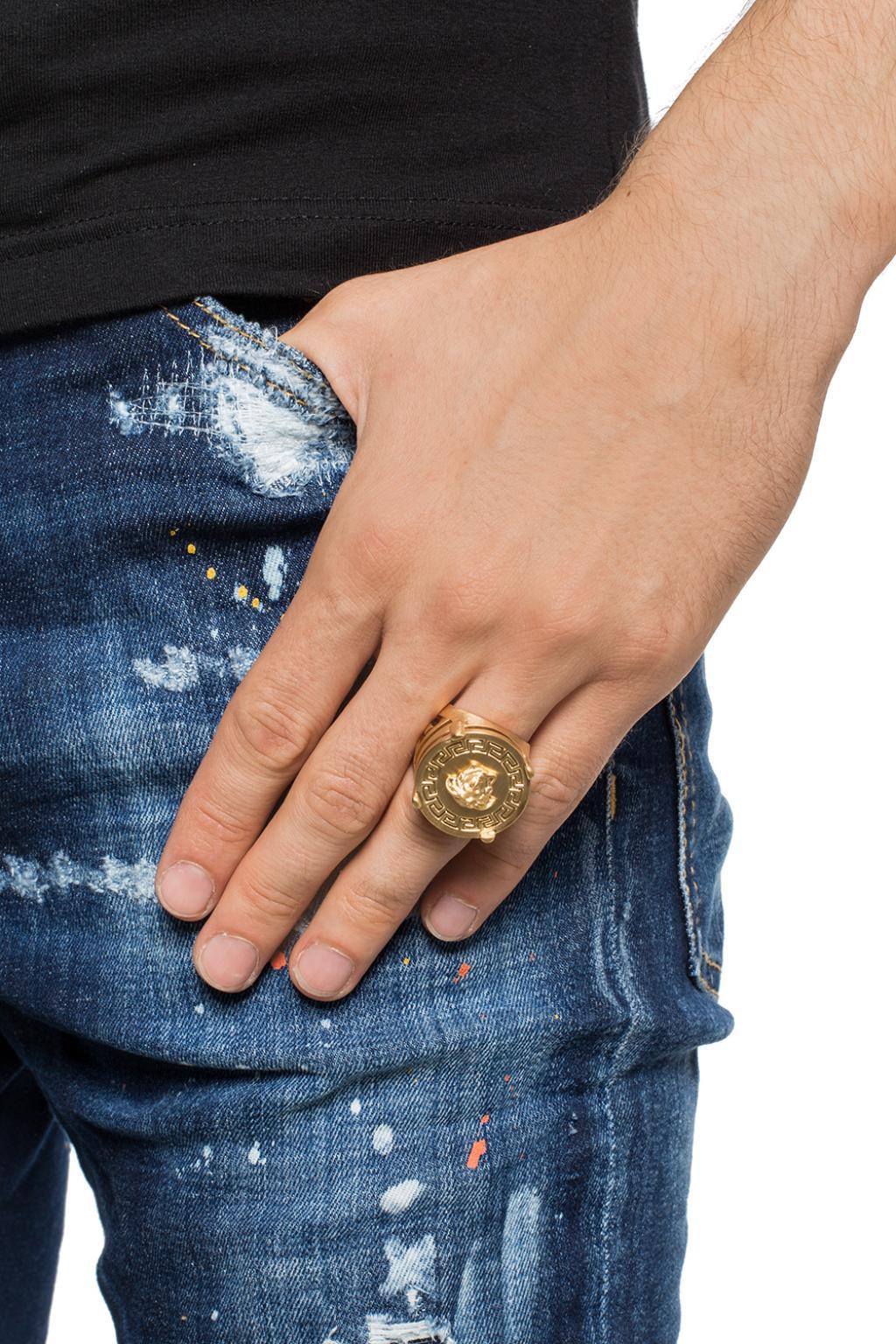 Versace Medusa Head Ring in Gold (Metallic) for Men - Lyst