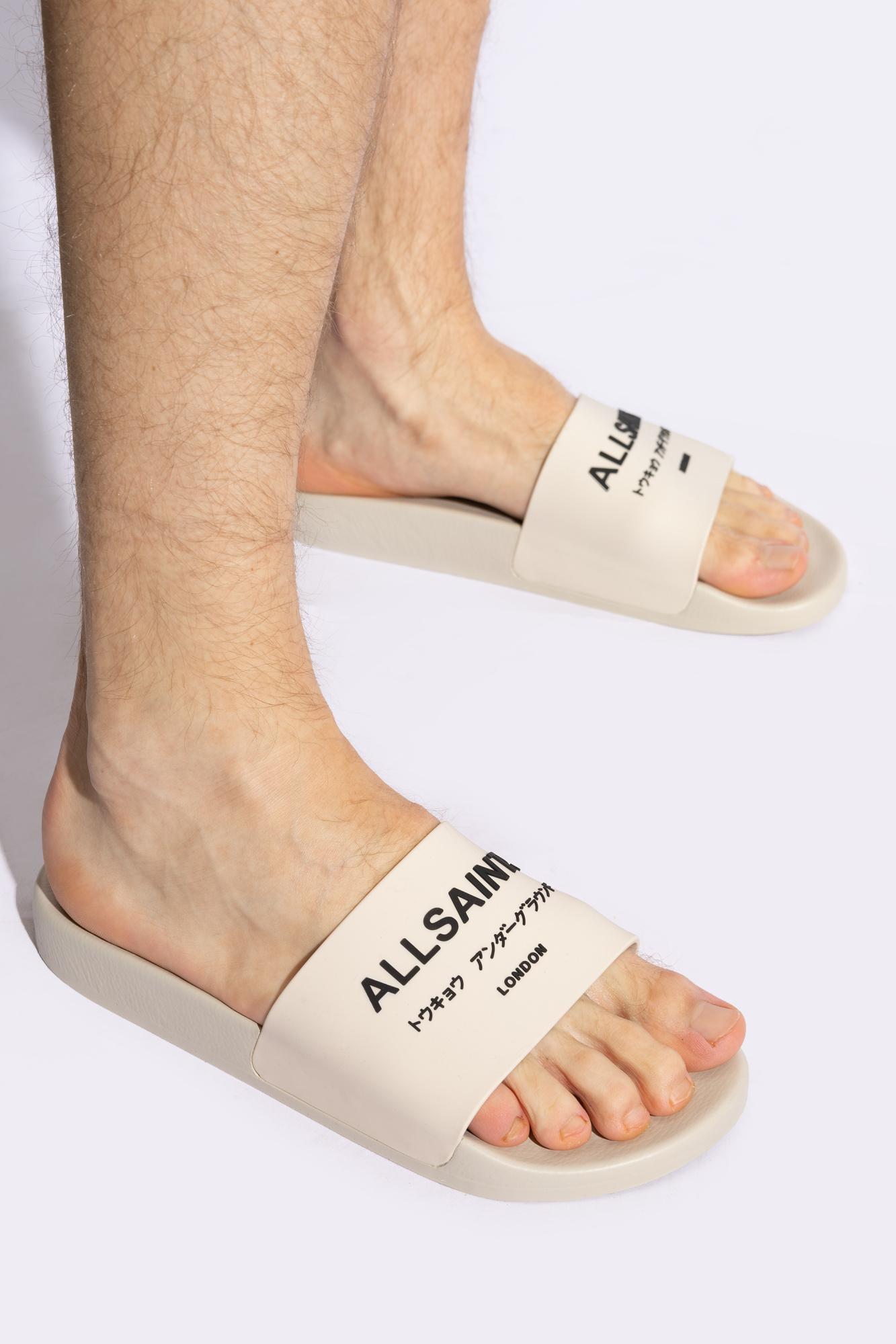 AllSaints Rubber Flip-Flops 'Underground' in White for Men | Lyst