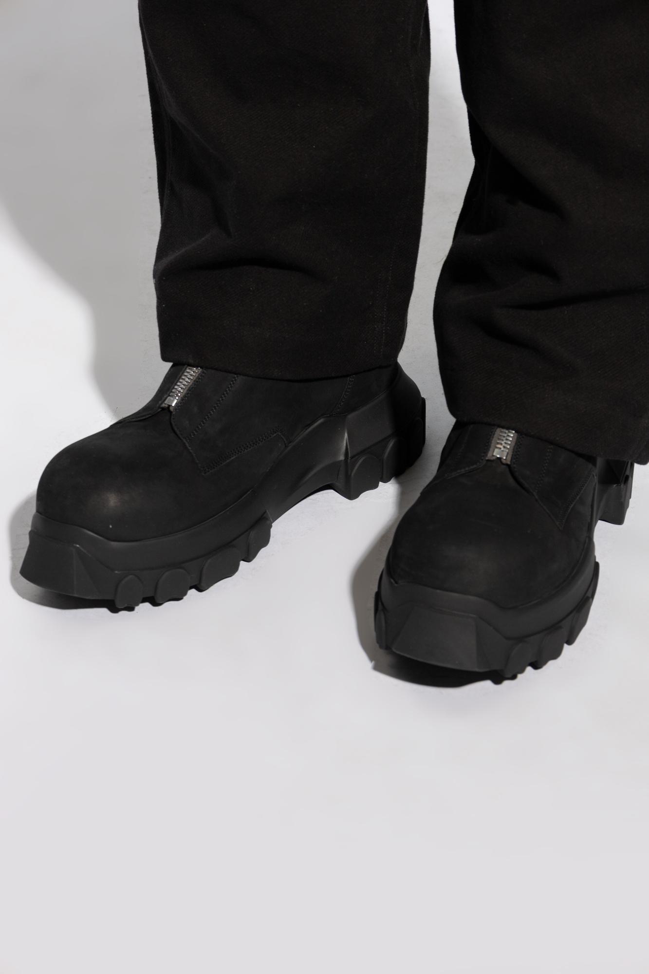 Rick Owens Leather Shoes `Turbo Tractor` in Black for Men | Lyst