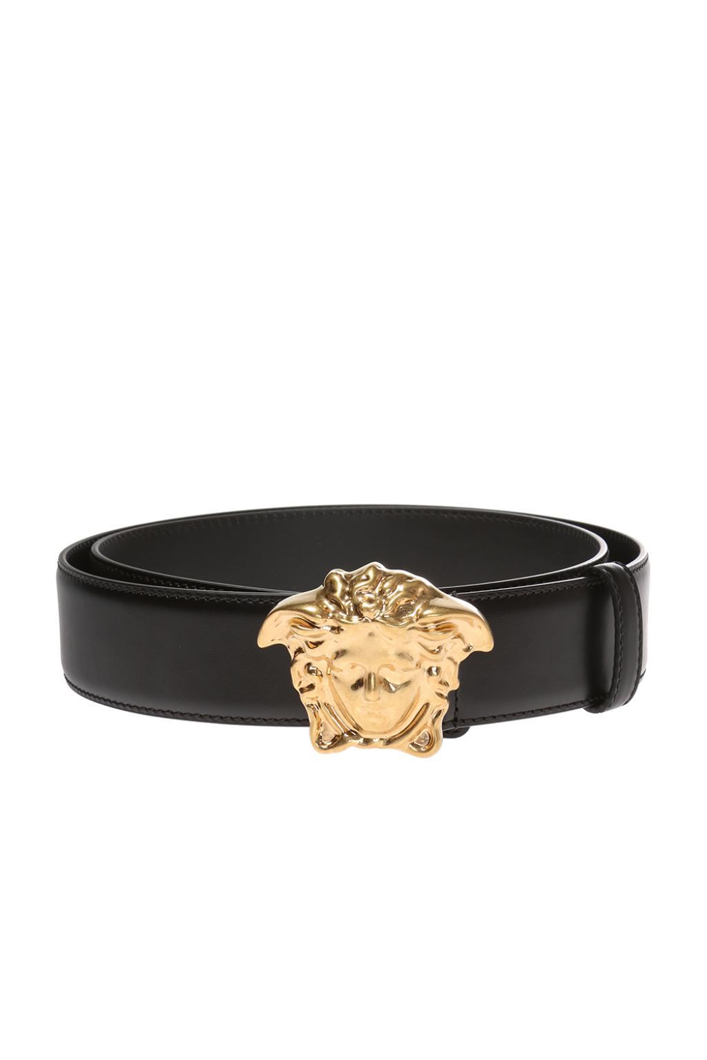 Versace Leather Medusa Head Belt in Black Navy Blue Red (Black) for Men ...