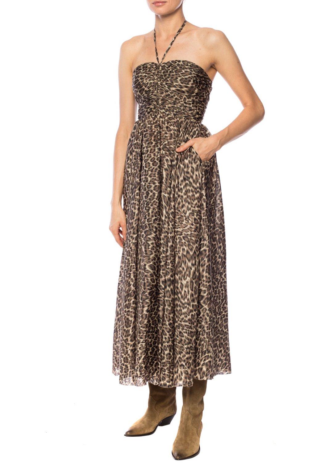 Zimmermann Silk Leopard Print Dress in Brown - Lyst