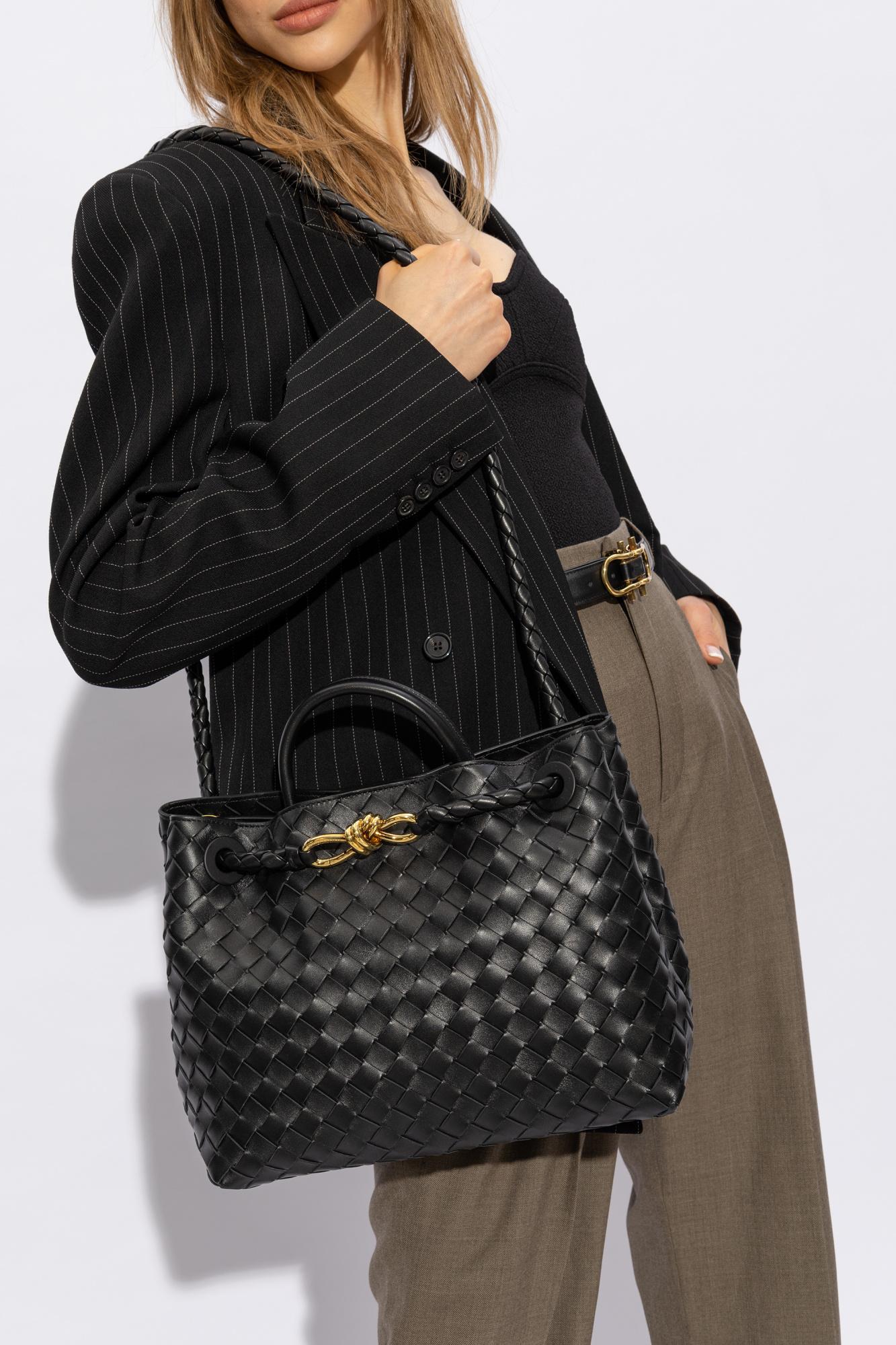 Bottega Veneta ‘Andiamo Medium’ Shopper Bag in Black | Lyst