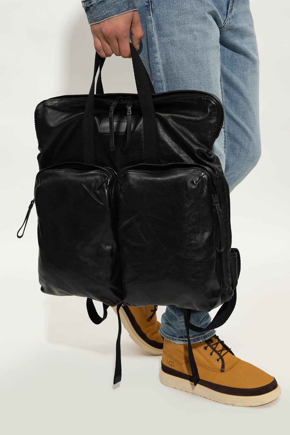 AllSaints 'force' Leather Backpack in Black for Men | Lyst