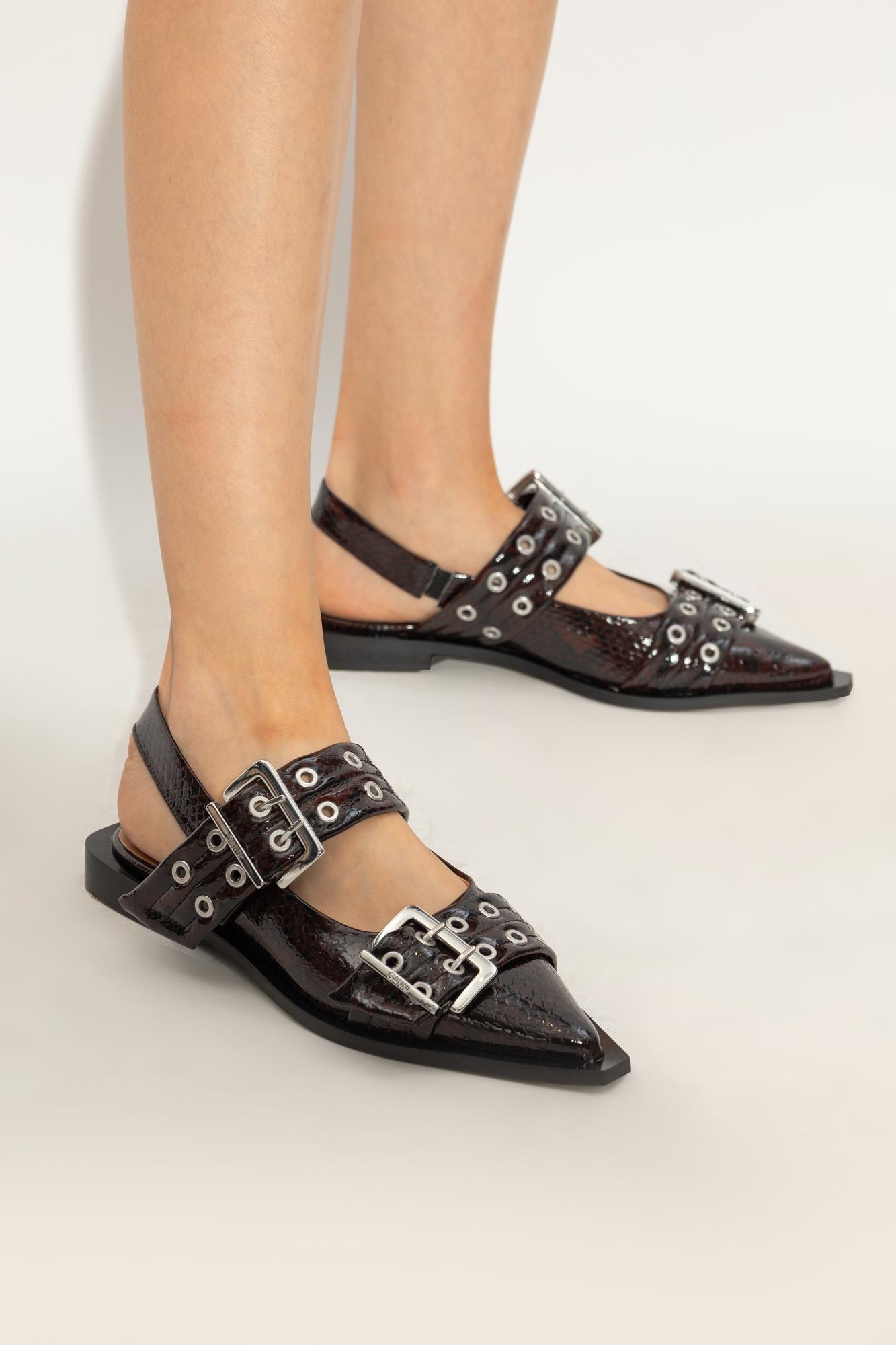 Ganni Eco Leather Shoes in Black | Lyst