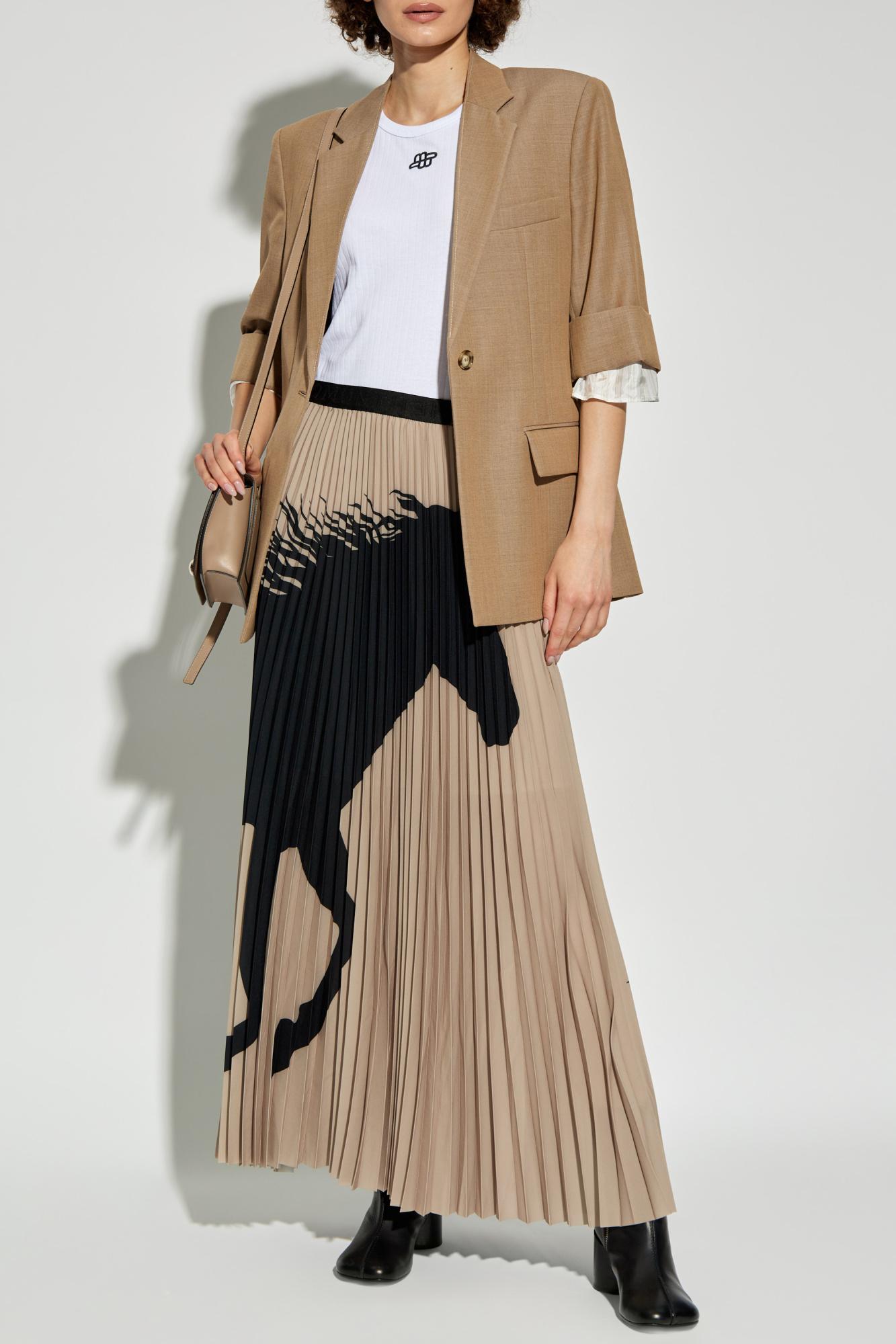 Munthe Top With Embroidered Logo in Natural | Lyst