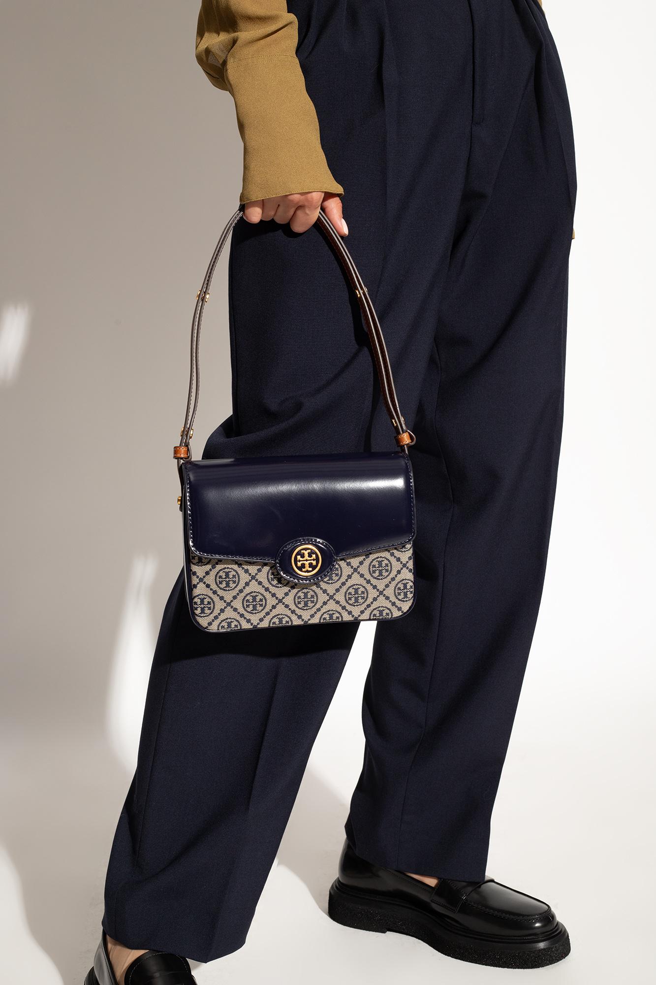 Tory Burch ‘Robinson T Monogram’ Shoulder Bag in Blue | Lyst
