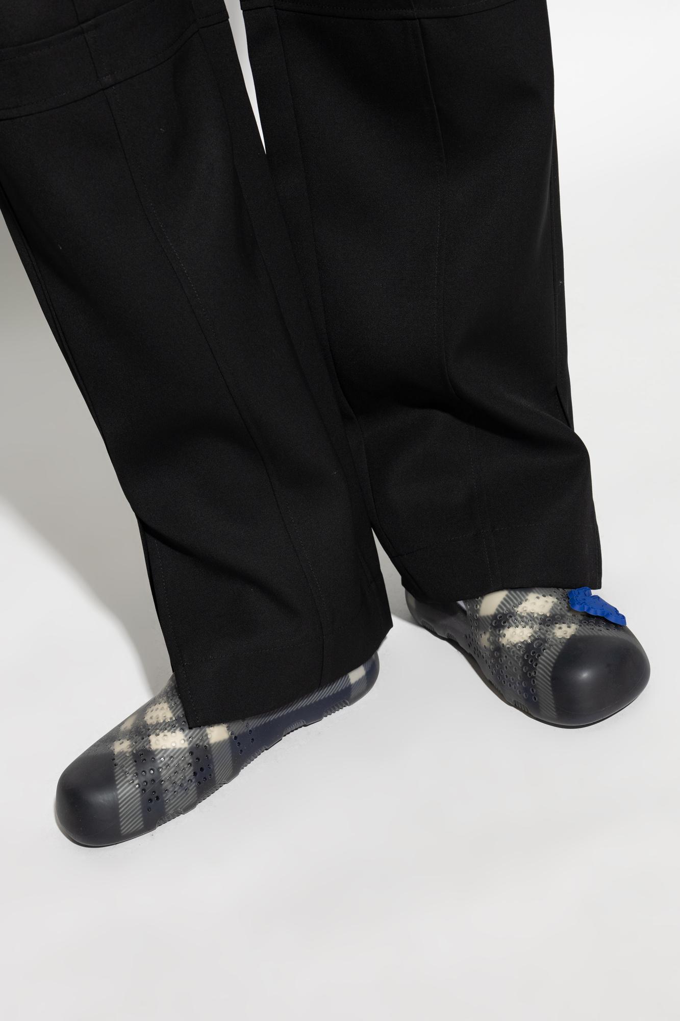 Burberry Rubber Slides With Perforation in Black for Men | Lyst