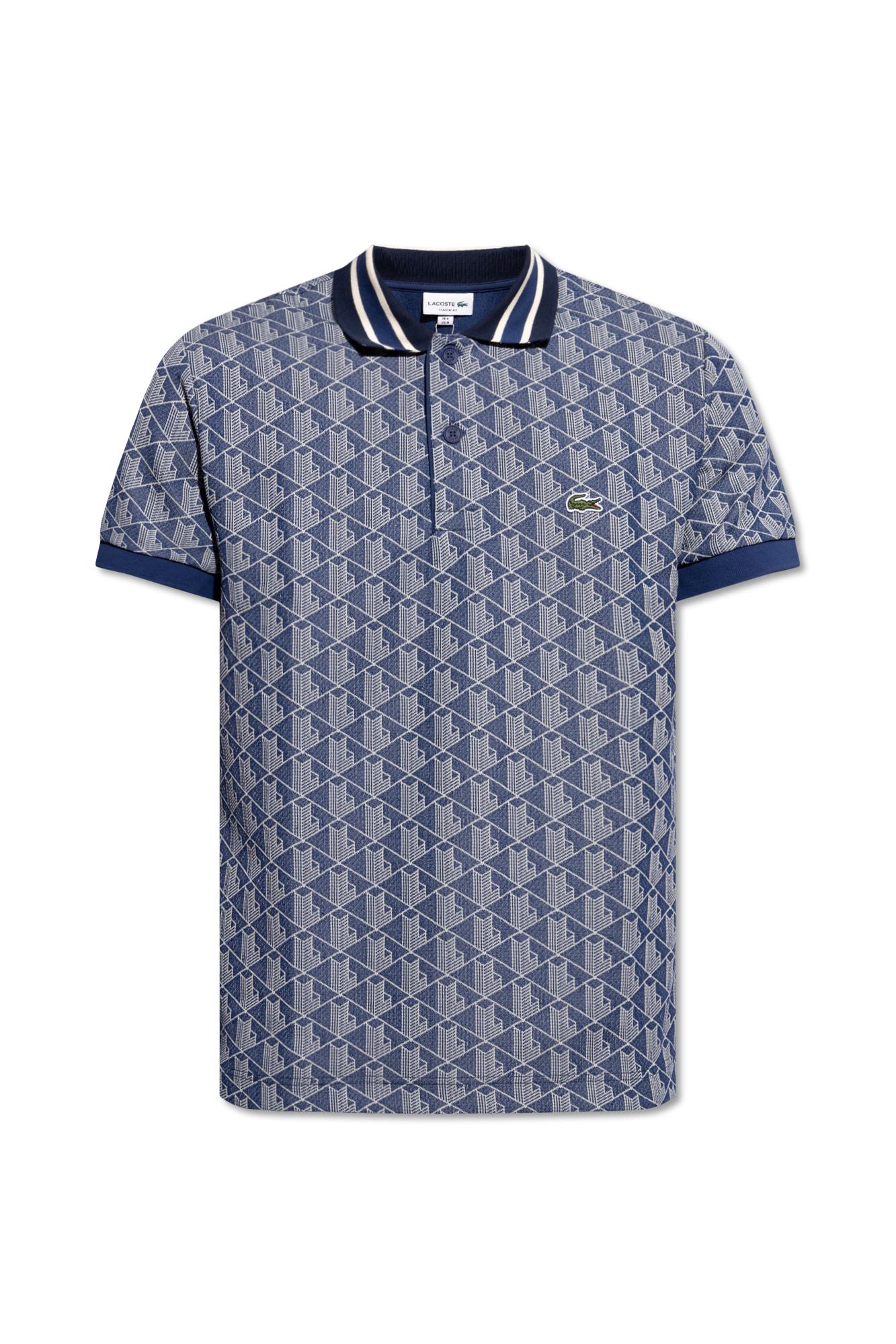Lacoste Polo Shirt With Monogram in Blue for Men | Lyst UK