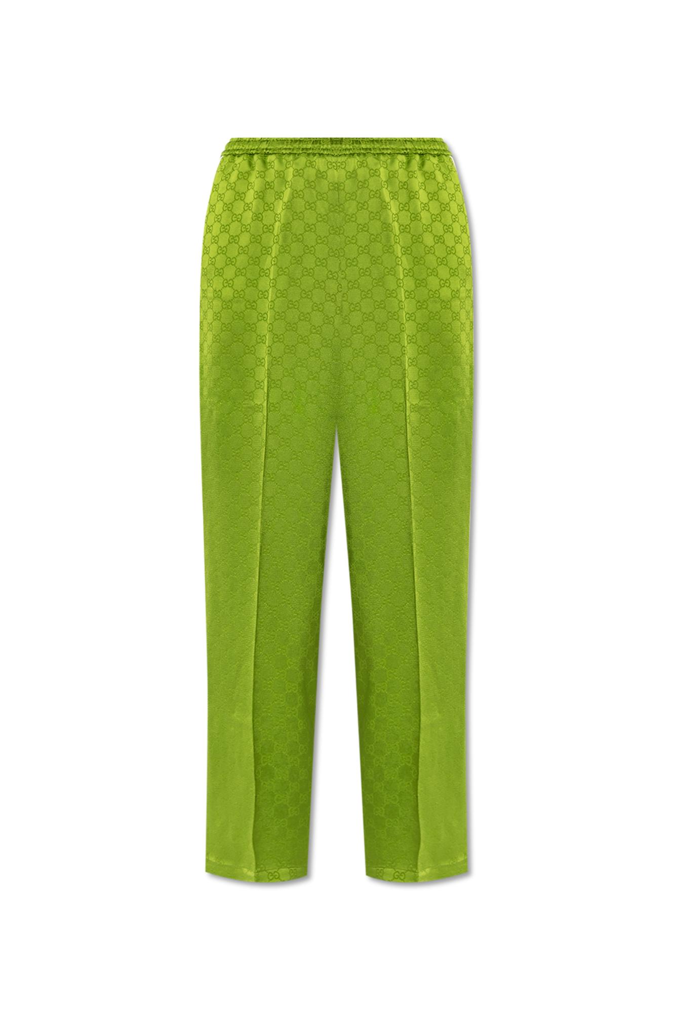 Gucci Pants With Monogram, ' in Green | Lyst UK