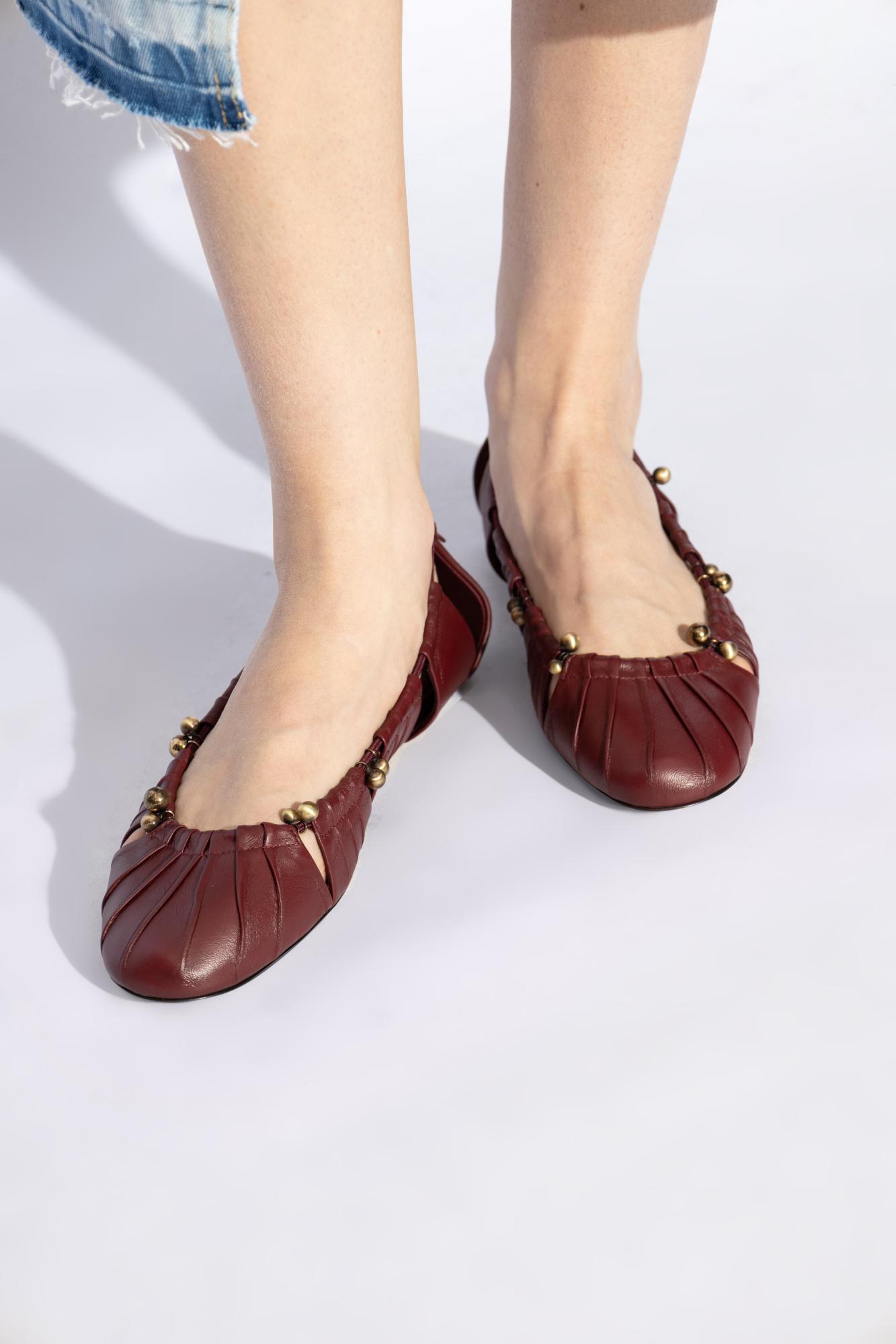 Chloé Ballet Flats Luna in Red | Lyst