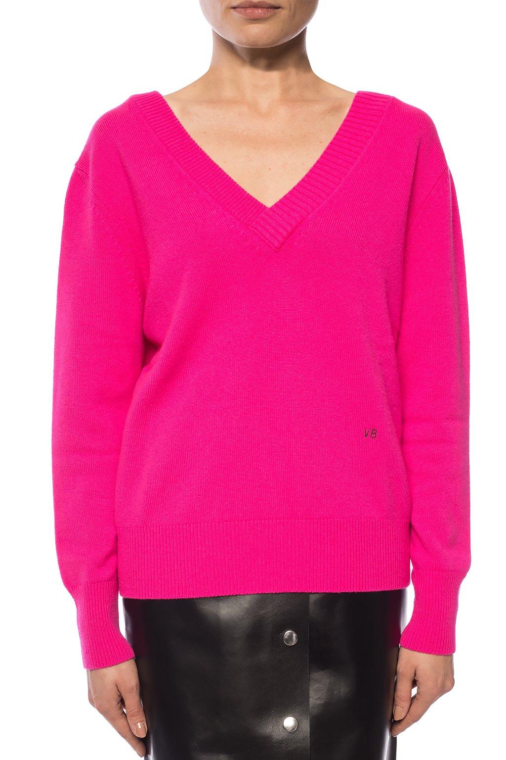 Victoria Beckham Cashmere Sweater in Pink - Lyst